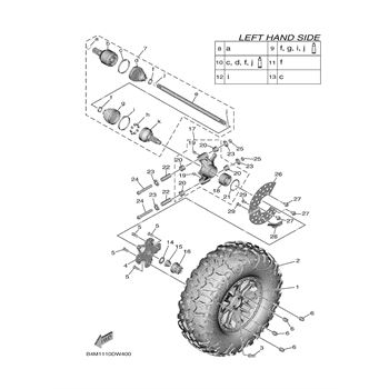 Yamaha B4J-F5168-20-00 - Cast Wheel, Front - Adept Powersports