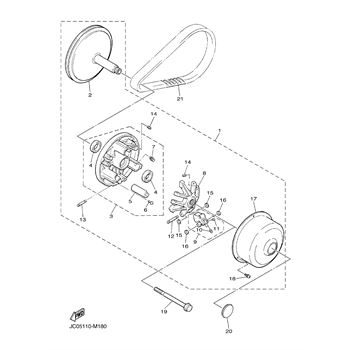 Yamaha J0D-G6241-01-00 - Belt - Adept Powersports