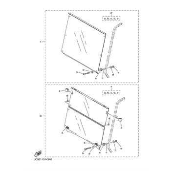 Yamaha JW8-K7200-21-00 - Windshield Assembly Hinged (clear) - Adept ...